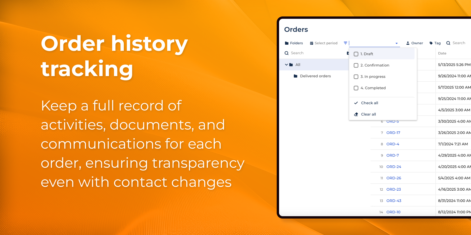 Order and Contract Management | Creatio Marketplace